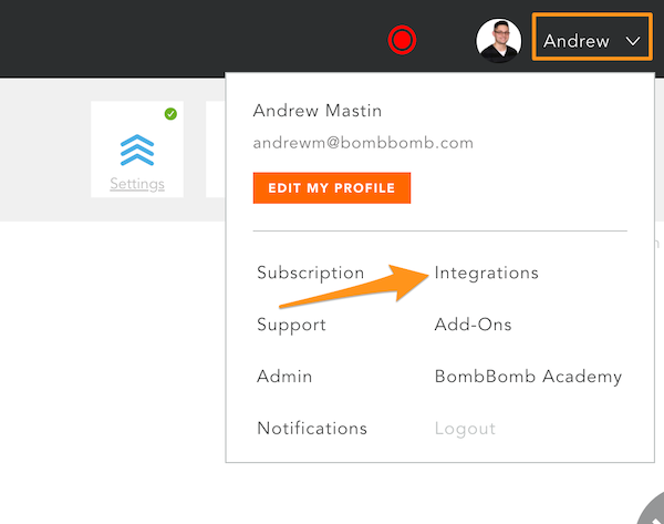 How do I connect my BombBomb account?