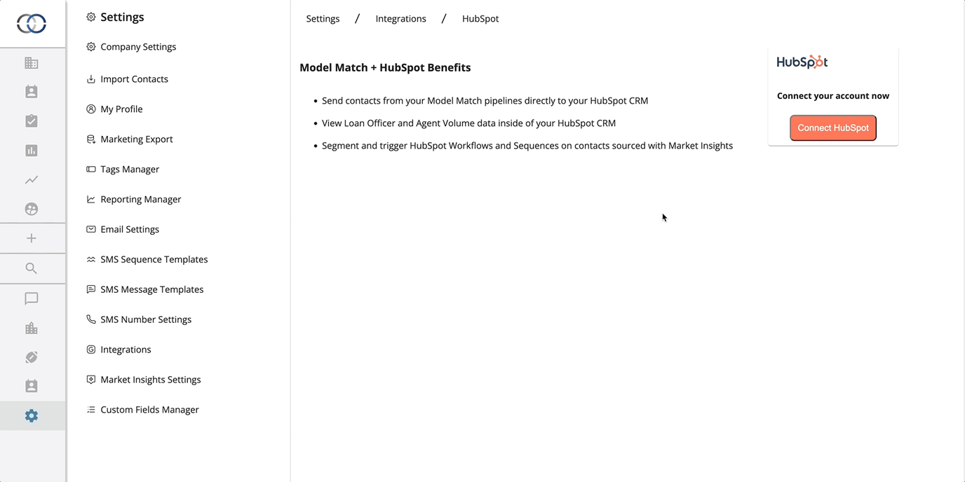 How do I connect HubSpot?