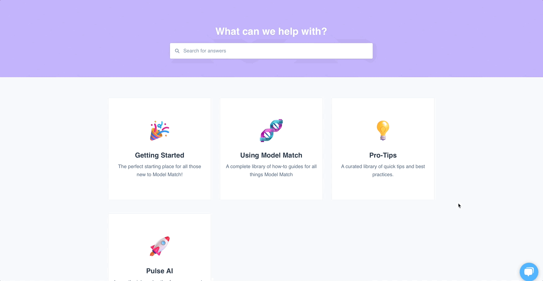 Get to know the Model Match Knowledge Base