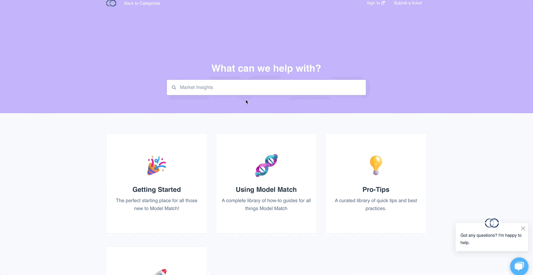 Get to know the Model Match Knowledge Base