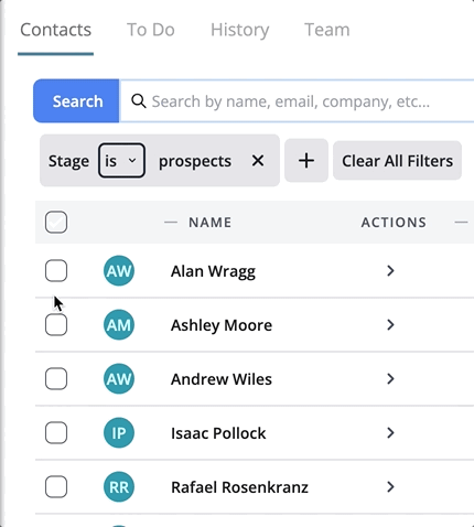 How do I send a contact to Total Expert?